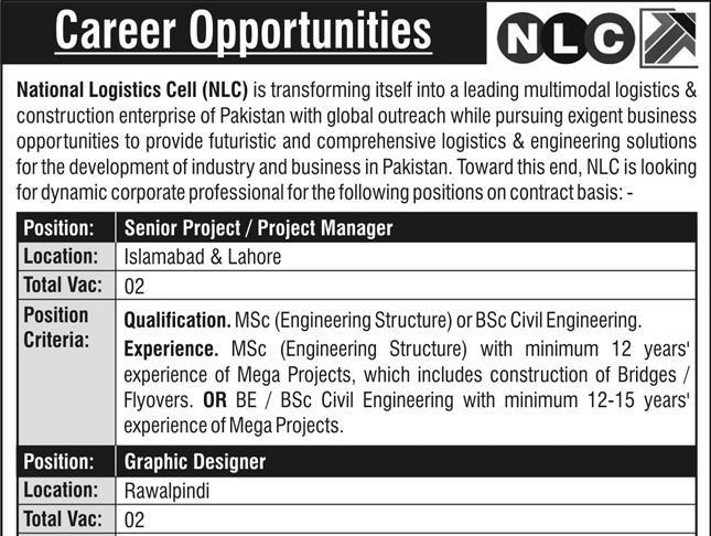 National Logistic Cell Jobs 2023 Latest jobs NLC