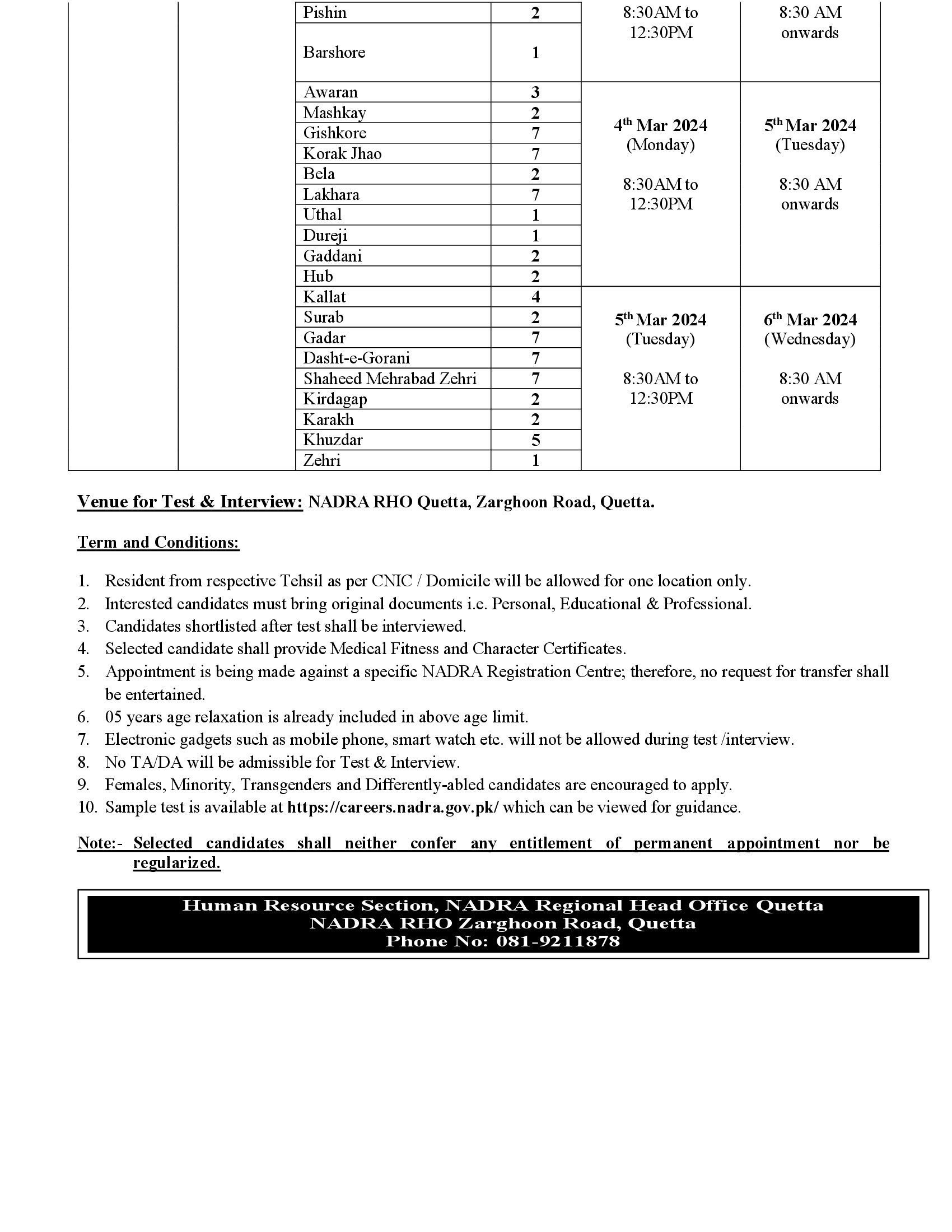 NADRA Jobs 2024 All over Pakistan Latest Advertisement